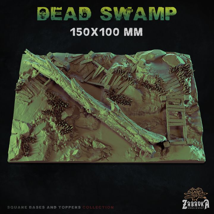3D Printable Dead Swamp [Square] - Bases and Toppers (OLD World) by ...